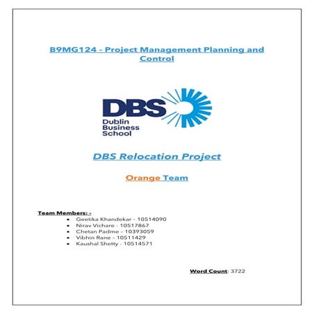 Project Management Planning & Control Assignment 2 | PDF