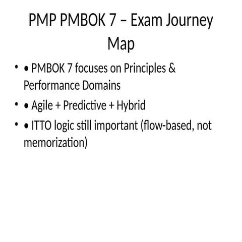 PMP_PMBOK7_Mind_Map_Journey Guide to keep in mind for exam | PPTX