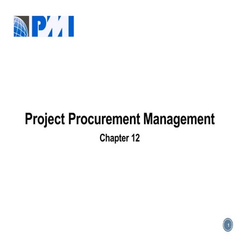Pmp procurement chapter 12 | PDF