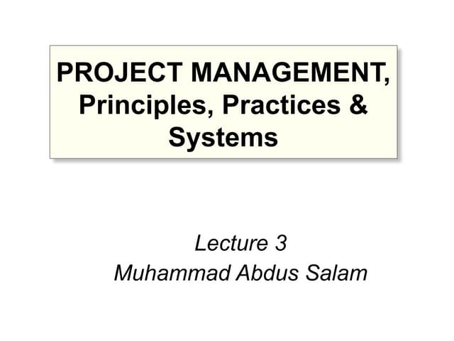 Project management structures | PPT