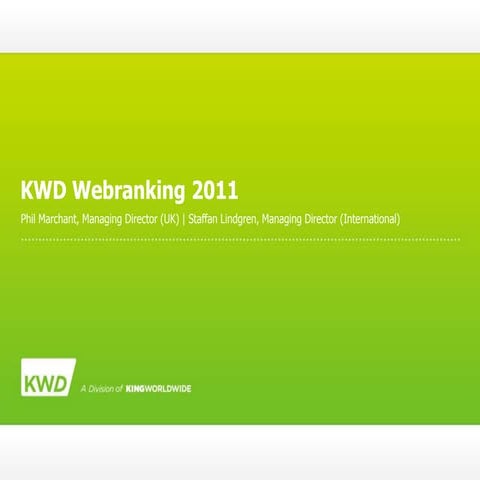 KWD Webranking 2011. What do analysts and journalists really expect ...