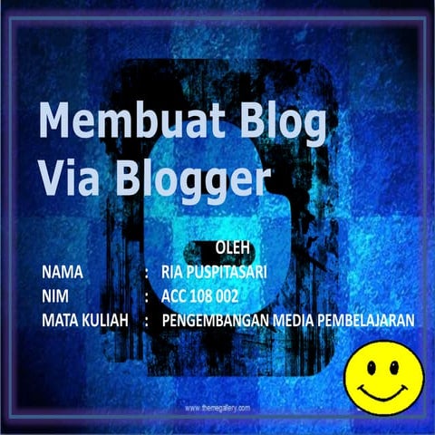 Belajar Membuat Blog Untuk Pemula By Ria Puspitasari Spd 