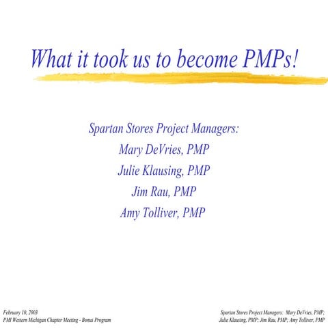 PMP Study Group example | PPT