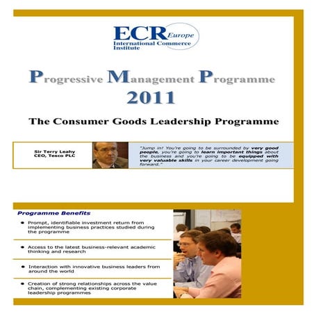 Progressive Management Programme 2011 | PDF