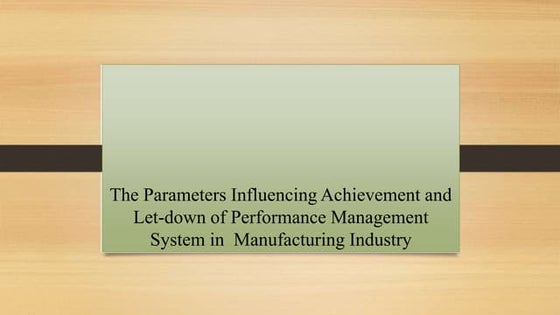 Infosys - Performance management system | PPTX