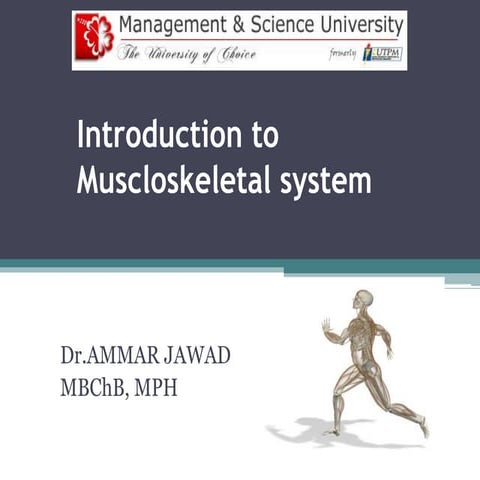 Anatomy and physiology of Musculoskeletal System | PPTX