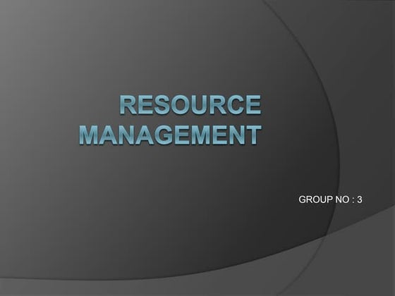 Resource Management Theory or Principle.pptx | Civil Engineering ...