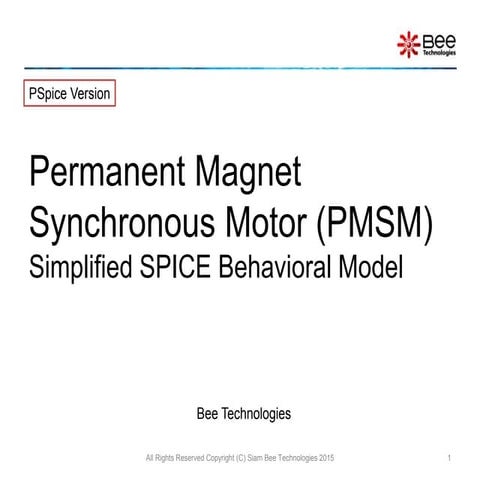 PMS Motor of Simple Model using PSpice | PPT