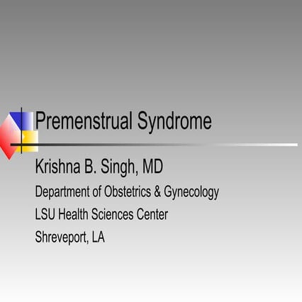 Premenstrual Syndrome | PPT