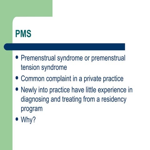 PMS and Sexual Dysfunction | PPT