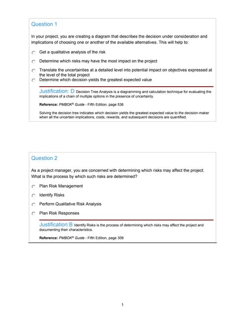 PMI RMP Training Materials Online | PDF