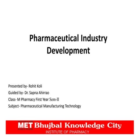 Pharmaceutical Industry Development | PPTX | Pharmaceutical Industry ...