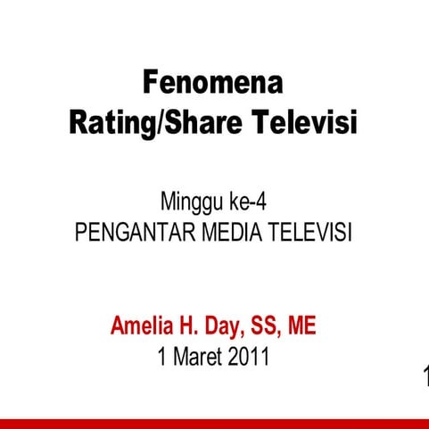 Fenomena Rating/Share Televisi | PDF
