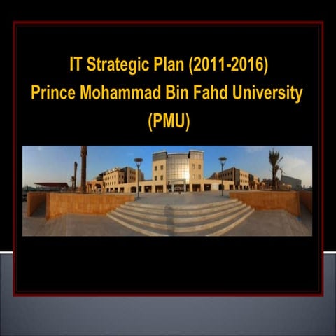 PMU ITD Strategic Plan (2011-2016) | PPT