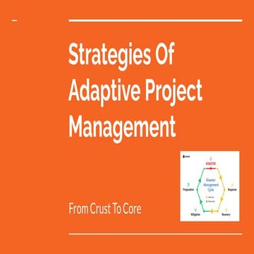 Strategies Of Adaptive Project Management -From Crust To Core by Soumen ...