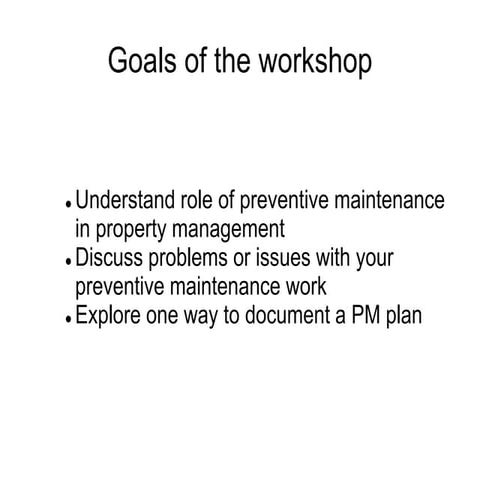 Preventative Maintenance | PPTX
