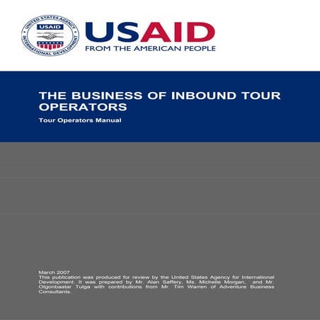 Business of Inbound tour operators at a glance | PDF