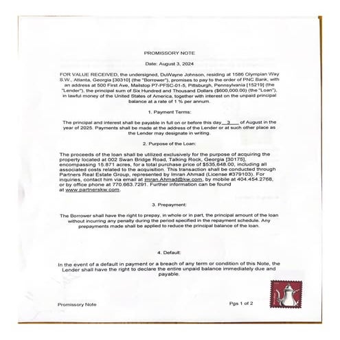 Presented promissory note to the Corporation PNC.pdf