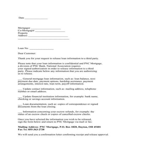 Pnc third party authorization | PDF