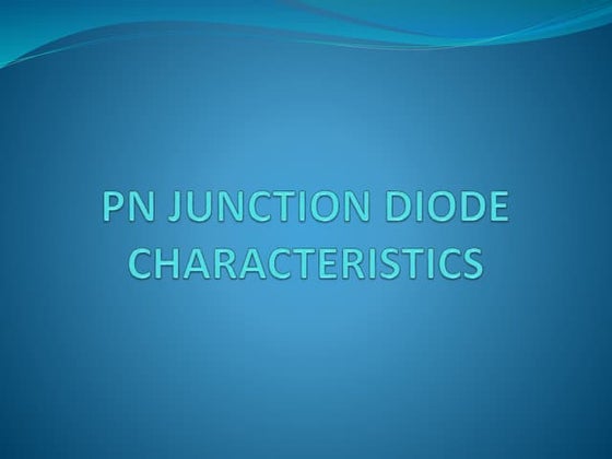 Diode v i characteristic | PPT