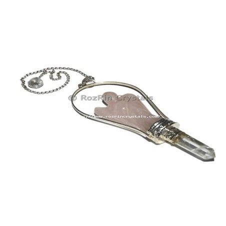 Crystal Quartz Chara Flat Pencil Pendant | PDF