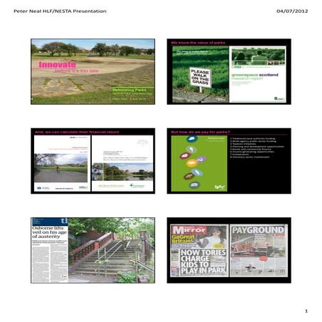 Peter Neal Rethinking Parks presentation | PDF