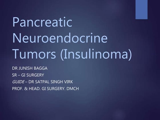 Pancreatic Neuroendocrine Neoplasms | PPTX