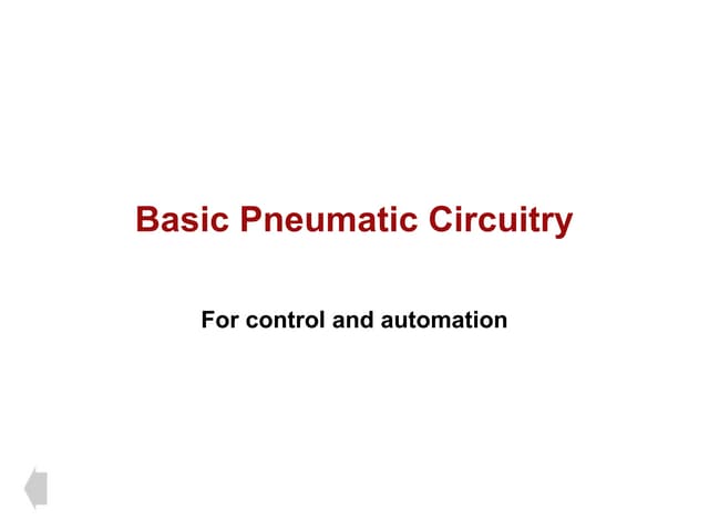 Pneumatic circuits | PPT