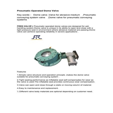 Pneumatic dome valve | PDF