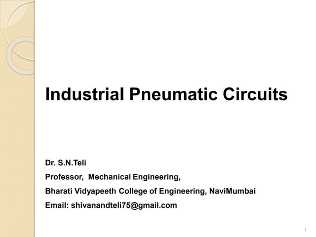 Pneumatic circuits | PPT
