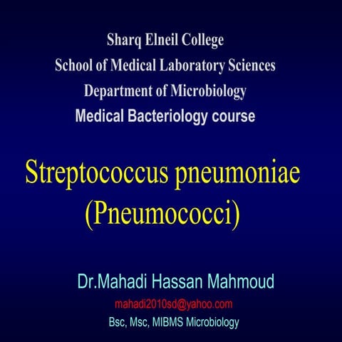 Pneumococci ppt mahadi | PDF
