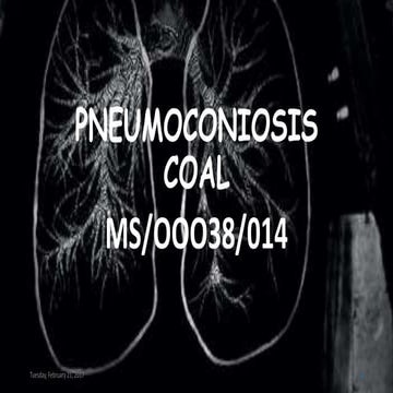 Pneumoconiosis | PPTX