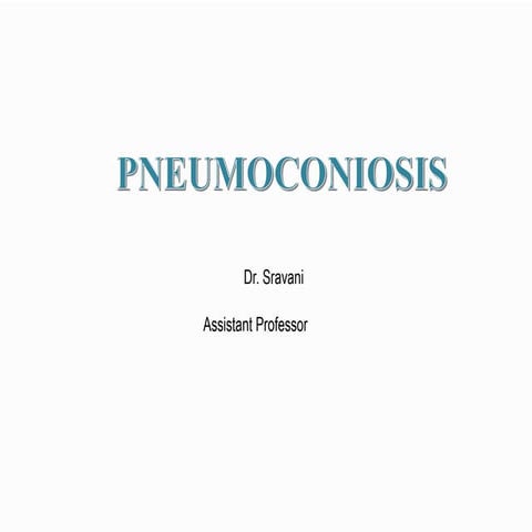 Pneumoconiosis | PPTX
