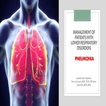 Pneumonia ,Management of Patients with Lower Respiratory Disorders ...