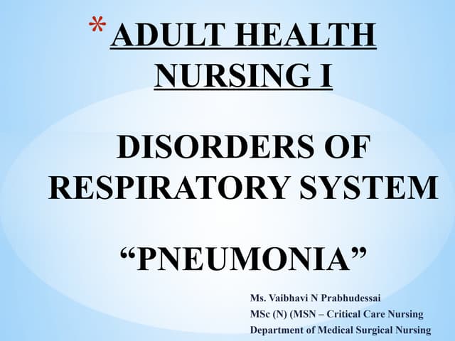 Pneumonia | PPSX