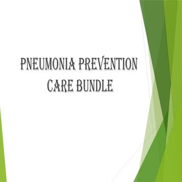 PNEUMONIA CARE BUNDLE- healthcare workers responsibility | PPTX