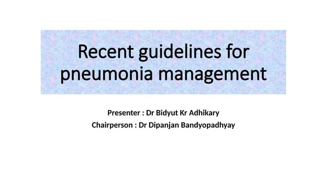 Pediatric community Acquired Pneumonia | PPTX