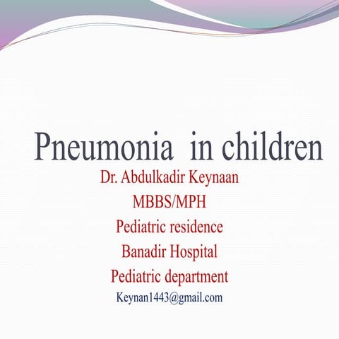 Pneumonia in children | PDF
