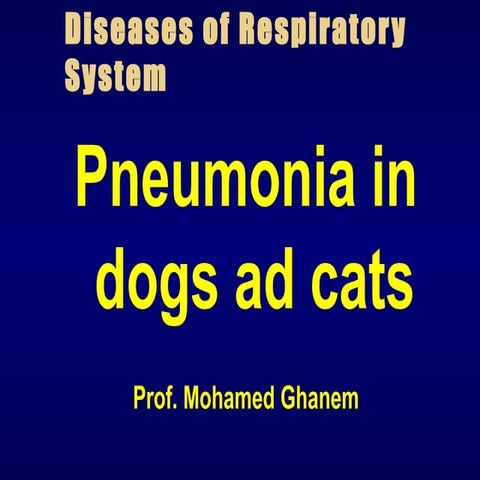 Pneumonia in pet animals | PPT