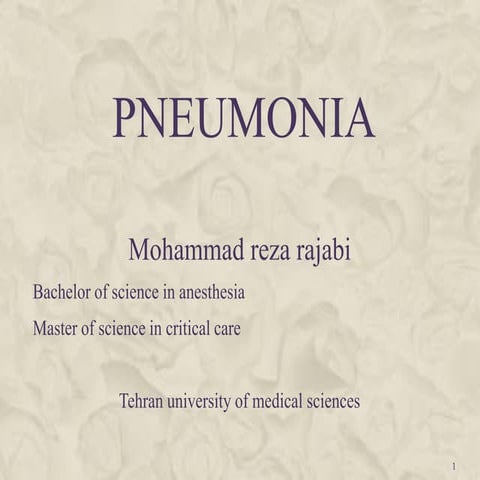 Pneumonia presentation | PDF