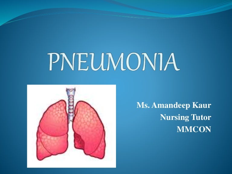 Pneumonia seminar presentaation