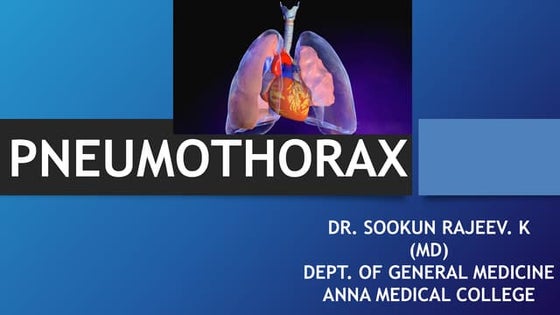 PNEUMOTHORAX IN CHEST XRAY INTERPRETATIONpptx | PPTX