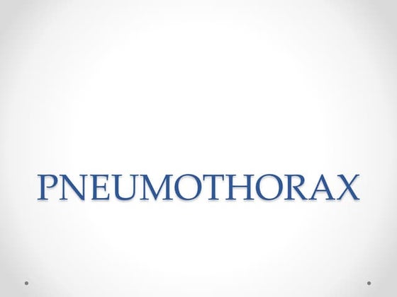 PNEUMOTHORAX IN CHEST XRAY INTERPRETATIONpptx | PPTX