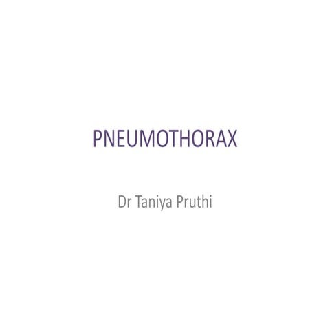 Pneumothorax | PPT
