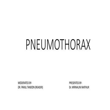 Pneumothorax | PPTX