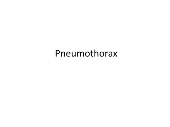 PNEUMOTHORAX IN CHEST XRAY INTERPRETATIONpptx | PPTX