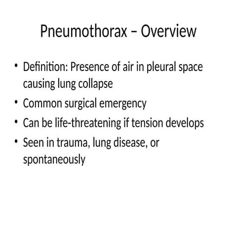 Pneumothorax_MBBS_Surgery_PG_Level.pptx details ppt | PPTX