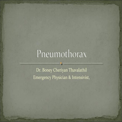 Pneumothorax class | PPT