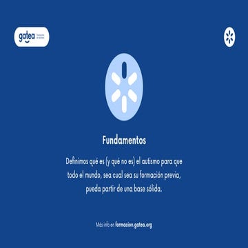 Fórmate en Autismo en Gatea | PDF