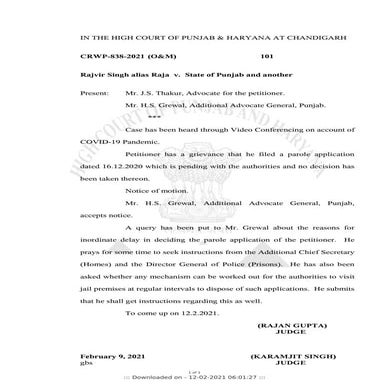 P n h high court 09 02_2021_interim_order | PDF | Legal Services ...